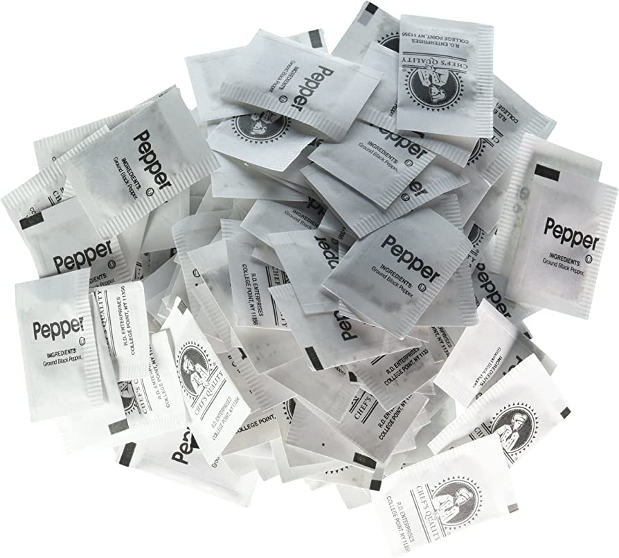 Chef's Quality - Black Pepper Packets - 3000 Ct Case | MACH Foods