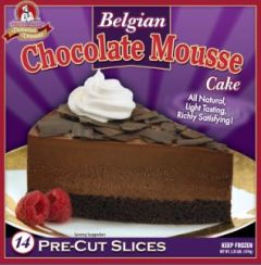 Frozen Chef's Quality - Belgian Chocolate Mousse Cake - 14 slices Unit ...