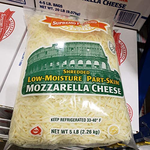 Supremo Italiano - Part Skim Shredded Mozzarella Cheese - 5 lb Bag Unit ...